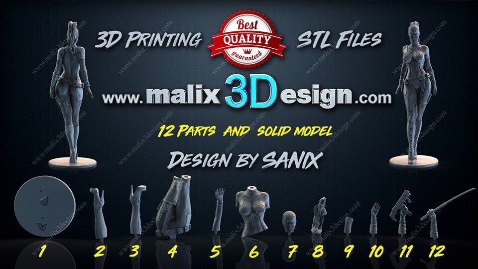 Lady DEADPOOL 3D Printed Resin Figure Model Kit FunArt | Diorama by SA ...