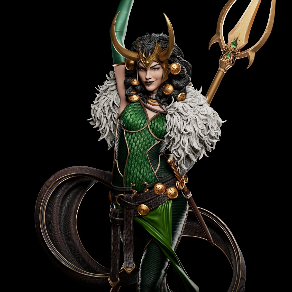 Lady Loki 3d Printinted Figure SFW / NSFW Resin Unpainted Model ...