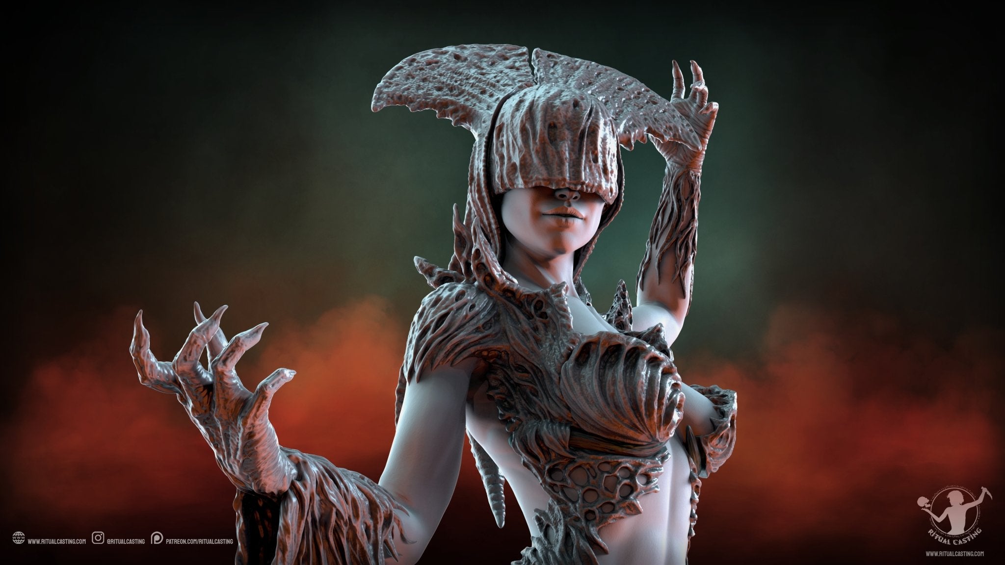 LADY SIN BUST 3D Printed Miniature Fanart by Ritual Casting Deus Spes ...